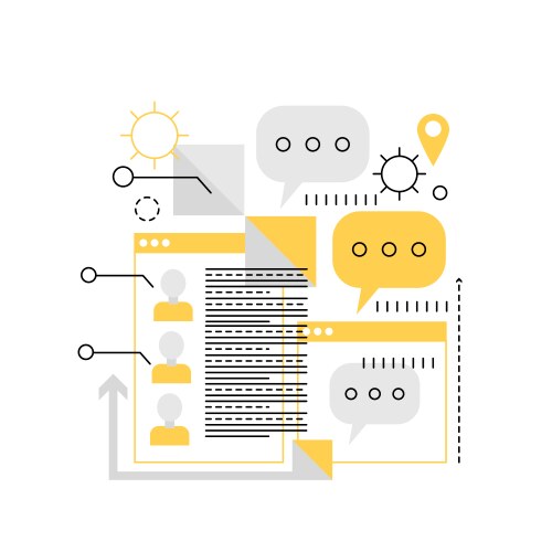 Ict information and communication technology Vector Image