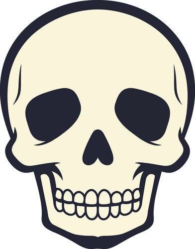 Skull Front Facing Vector Images (over 2,900)