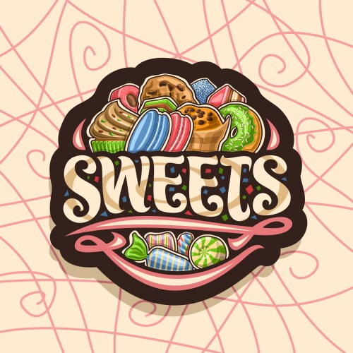 Logo for oriental sweets Royalty Free Vector Image