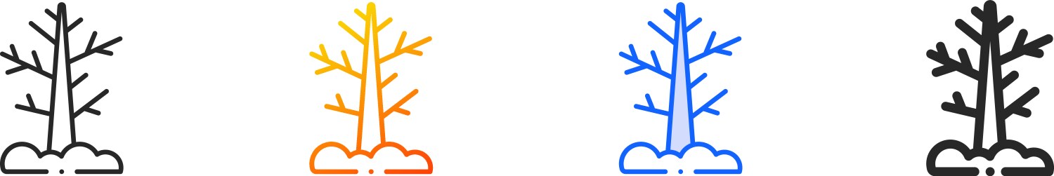 Dead iconthin linear gradient blue stroke Vector Image