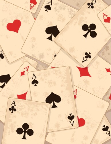 Playing cards seamless background pattern Vector Image