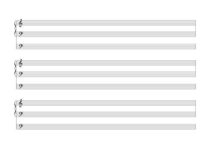 Blank Sheet Music - Musical Notation Royalty Free Vector