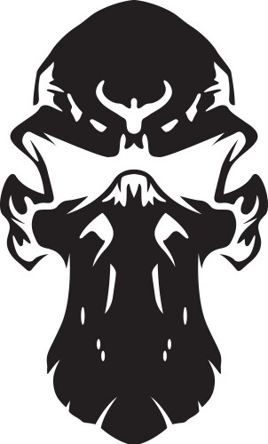 Duck skull hunting template Royalty Free Vector Image