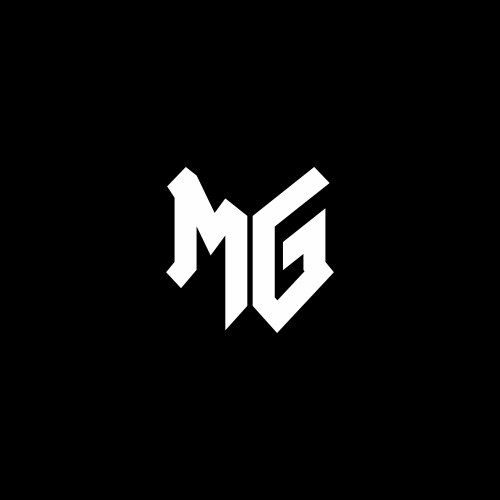 Mg logo monogram with slash style design template Vector Image