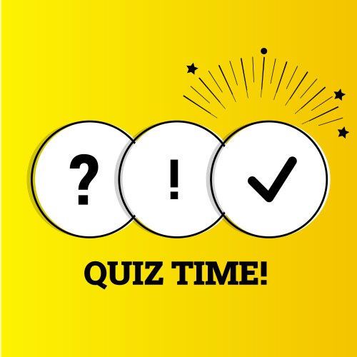 Quiz time question mark banner design template Vector Image