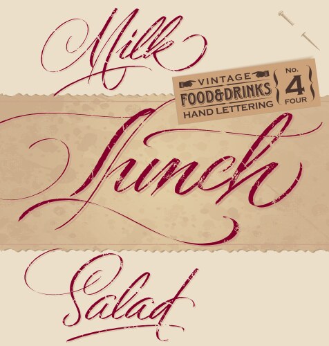 Menu headlines set Royalty Free Vector Image - VectorStock