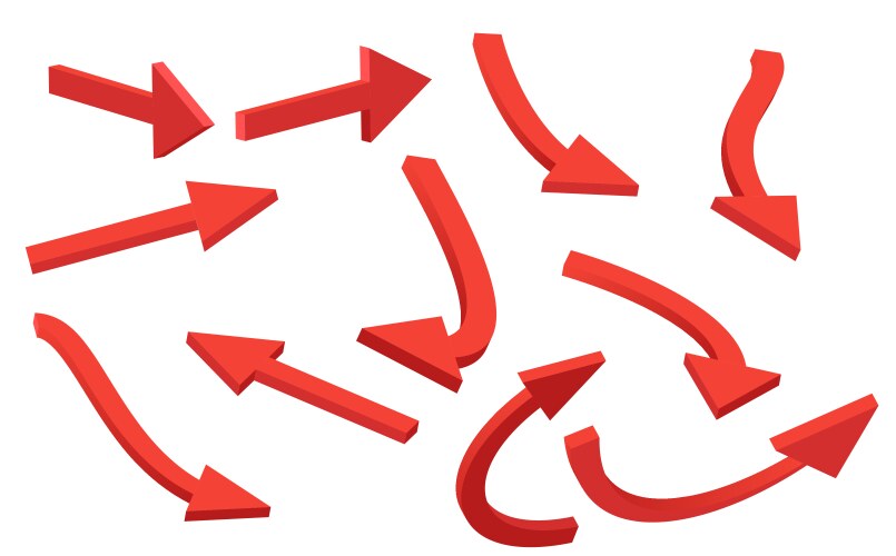 Handwritten arrows Royalty Free Vector Image - VectorStock