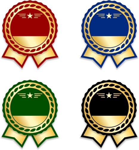 Award ribbon the best Royalty Free Vector Image