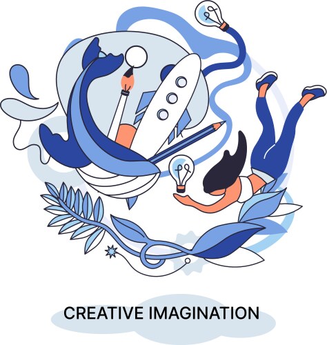 Creative imagination and creativity original Vector Image