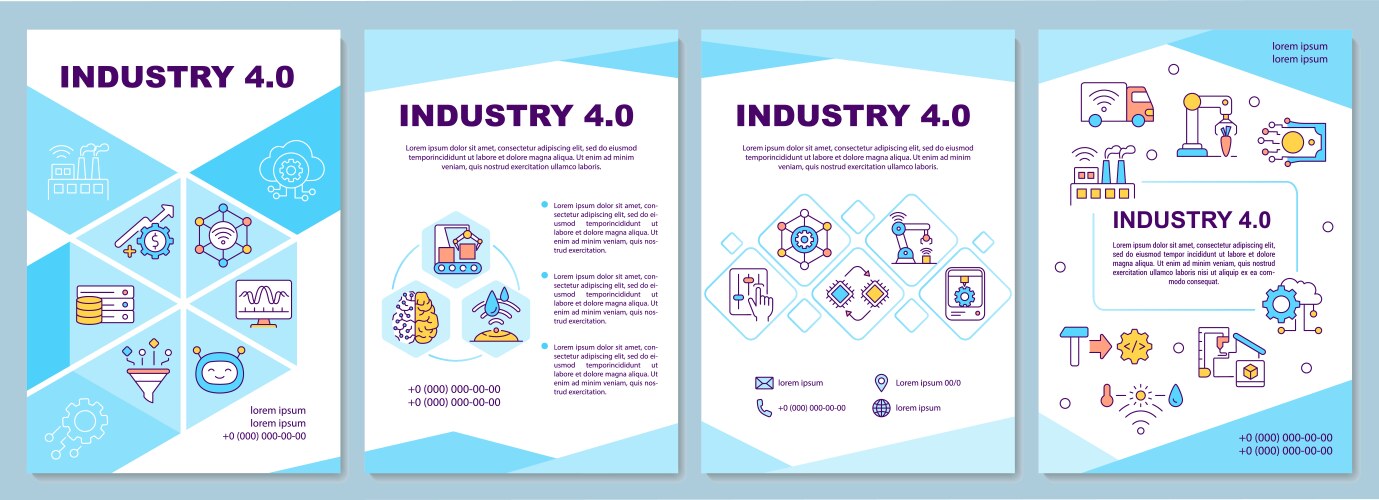 Template for Robotics Brochure Vector Images (over 1,100)