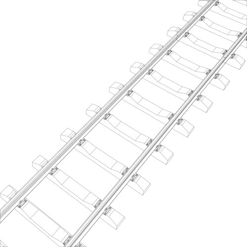 Railway on white Royalty Free Vector Image - VectorStock