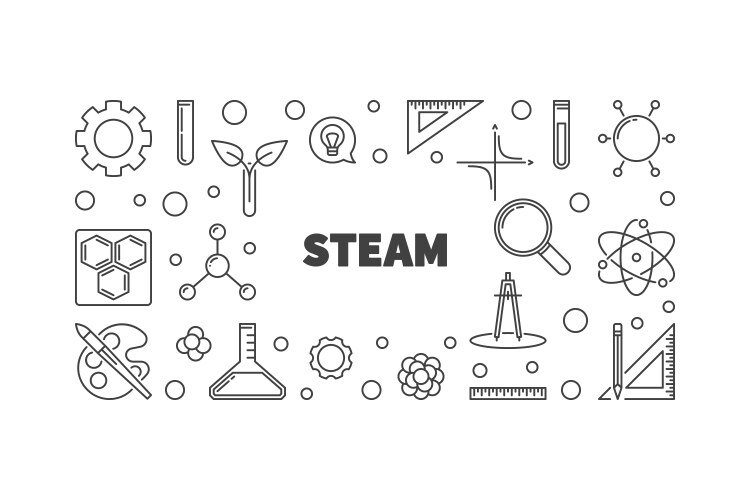 Steam education approach concept Royalty Free Vector Image