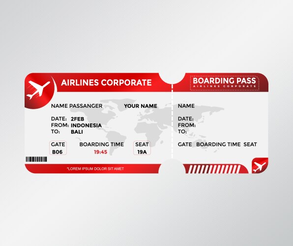 Pink boarding pass Royalty Free Vector Image - VectorStock