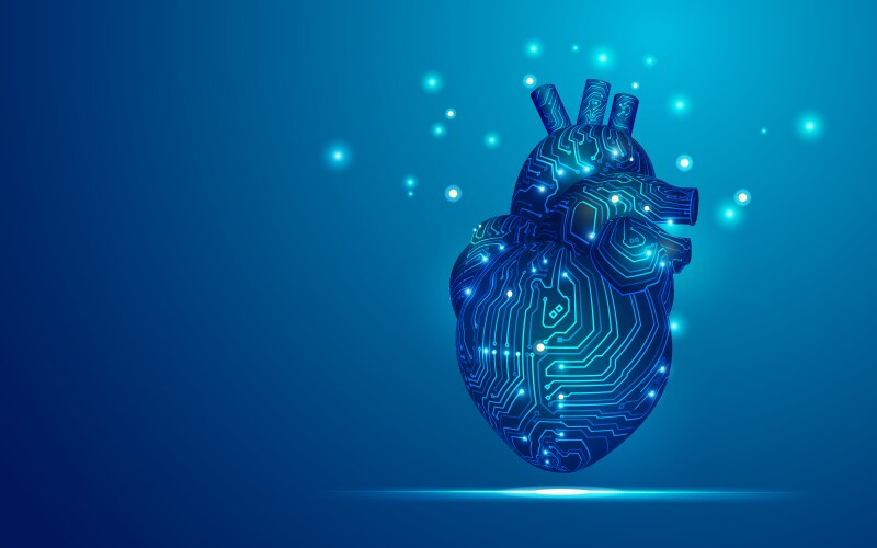 Cardiac Hologram Technology – Royalty-Free Vector | VectorStock