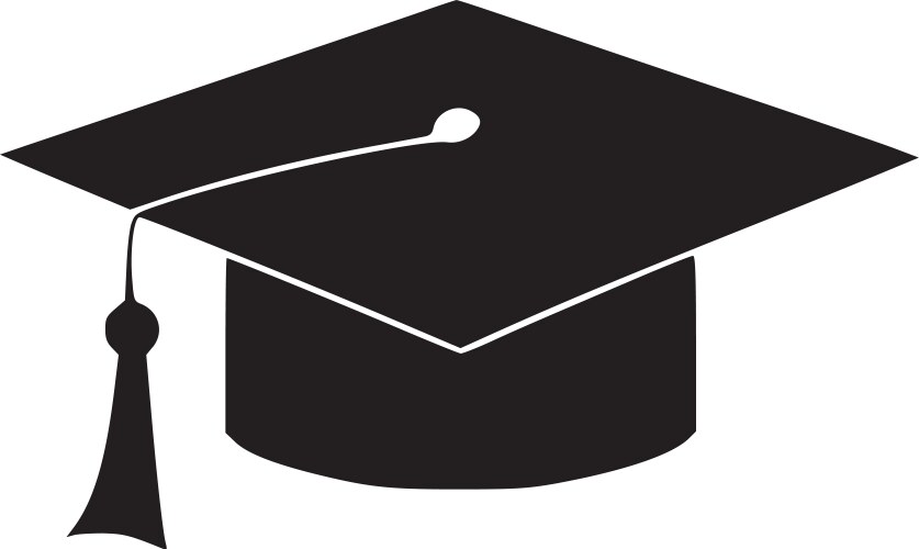 Graduation Cap Black and White Vector Images (over 30,000)