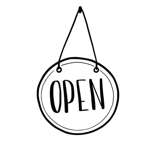 Open closed doodle lock hand drawn sketch style Vector Image