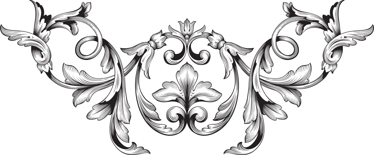 Classical baroque ornament Royalty Free Vector Image