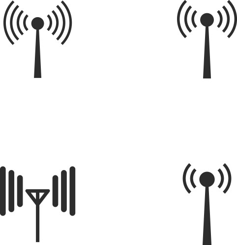 Wireless network icon Royalty Free Vector Image