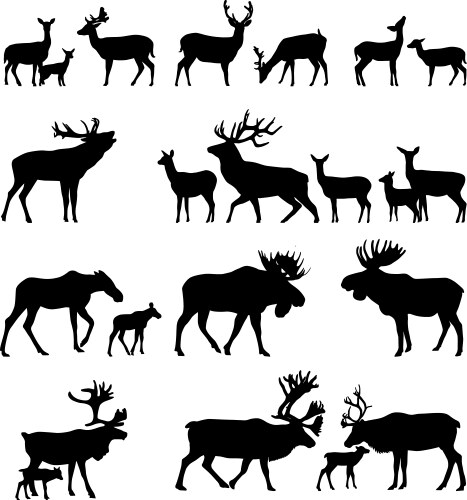 Elk Outline Vector Images (over 3,400)