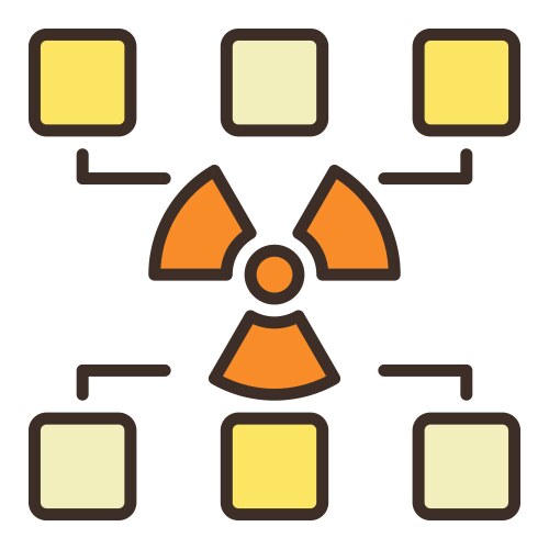 Radiation nuclear energy colored icon or logo Vector Image