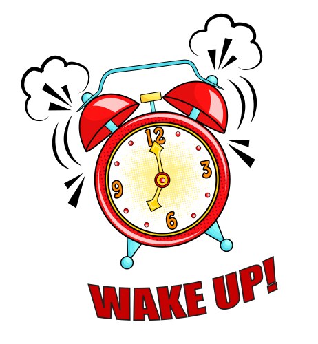 Cartoon alarm clock Royalty Free Vector Image - VectorStock
