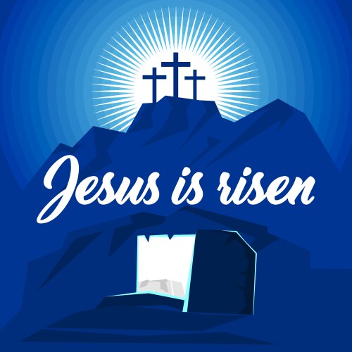 He is risen christian easter theme background Vector Image