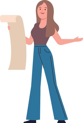 Poet woman writting poem Royalty Free Vector Image