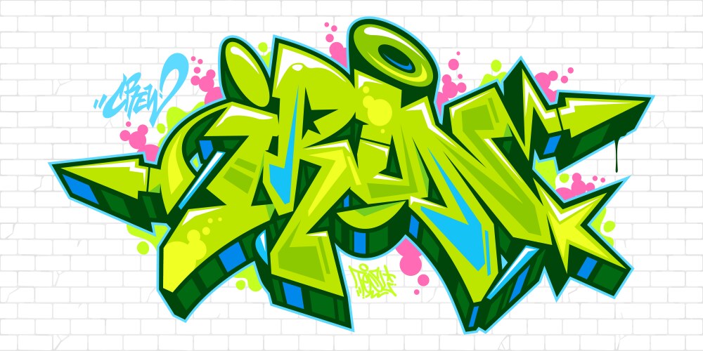 Abstract word dance graffiti style font lettering Vector Image