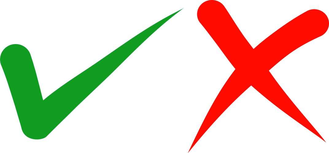 Green Tick Red Cross Vector Images (over 3,800)