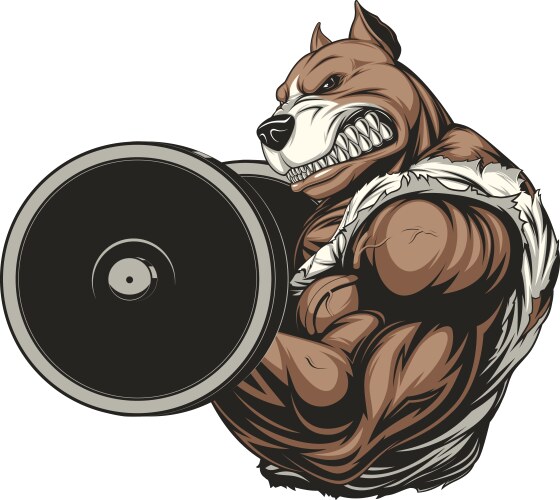 Strong ferocious dog Royalty Free Vector Image