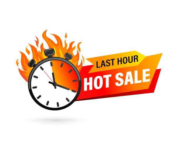 Limited time offer red label Royalty Free Vector Image