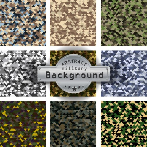 Military and marine uniform camouflage patterns Vector Image