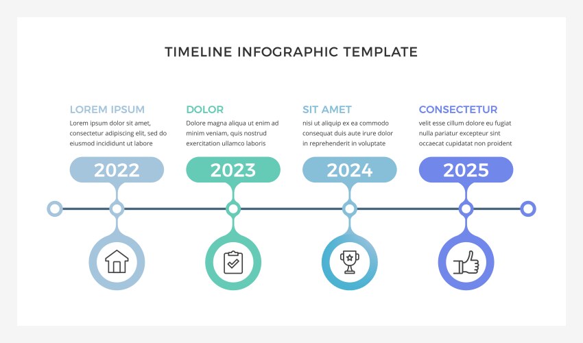 Timeline infographics Royalty Free Vector Image