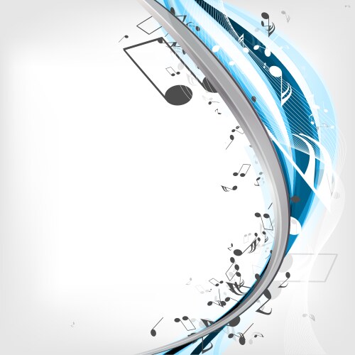 Abstract musical background with notes Royalty Free Vector