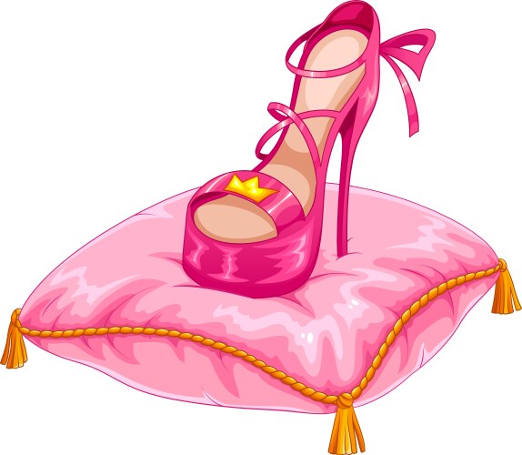 Princess and her shoe Royalty Free Vector Image