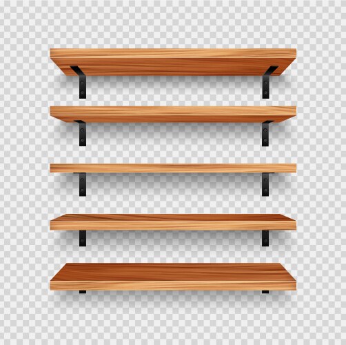 Wooden rack storage stand Royalty Free Vector Image