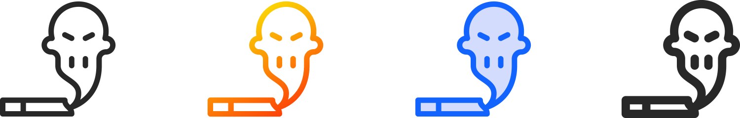 Cempasuchil iconthin linear gradient blue stroke Vector Image