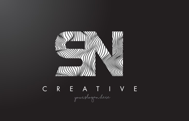 Sn s n pixel letter logo with digital shattered Vector Image