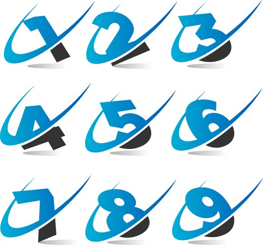 Colorful letters and numbers set colored Vector Image