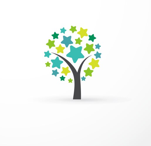 School education tree hand Royalty Free Vector Image