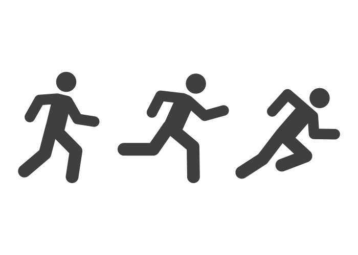 Stick man running Royalty Free Vector Image - VectorStock