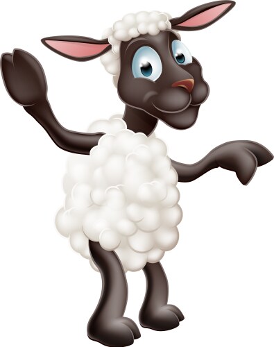 Sheep cartoon character Royalty Free Vector Image