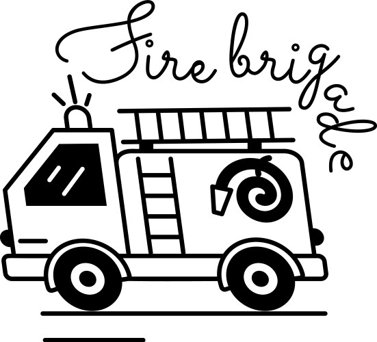 Fire brigade Royalty Free Vector Image - VectorStock