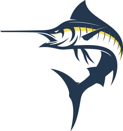 Blue marlin fish Royalty Free Vector Image - VectorStock