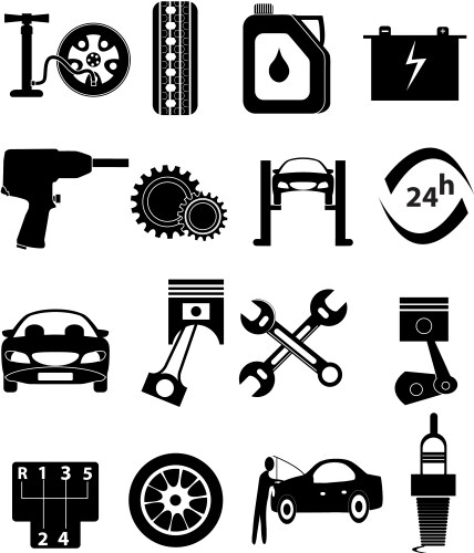 Hands house car icons Royalty Free Vector Image