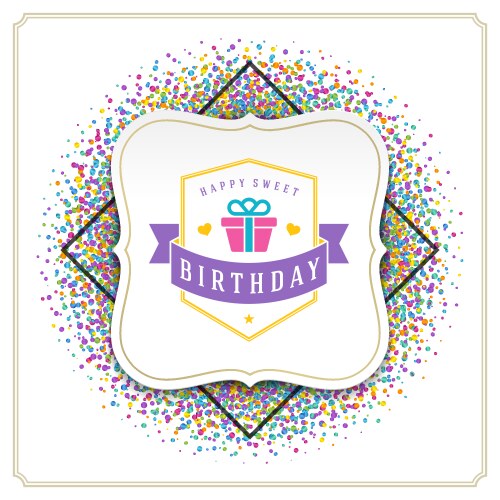 Greeting and birthday invitation card layout Vector Image