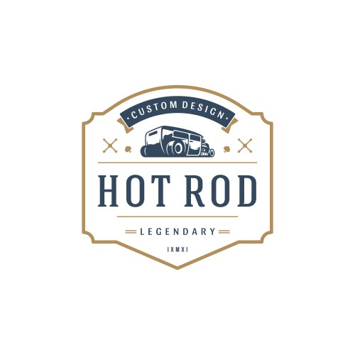 Classic hot rod low rider Royalty Free Vector Image