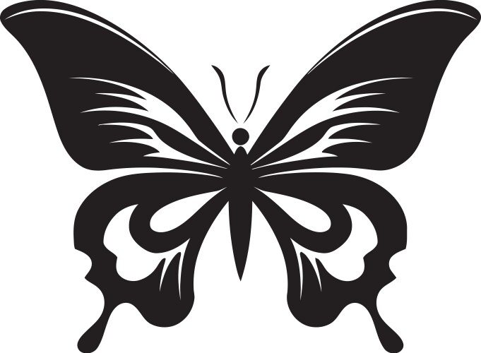 Majestic flutter iconic black silhouette Vector Image