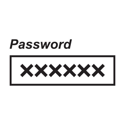 Password logo design Royalty Free Vector Image