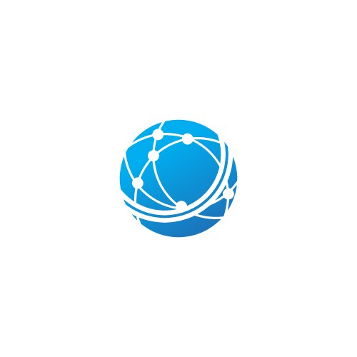 Round sphere planet gold logo Royalty Free Vector Image